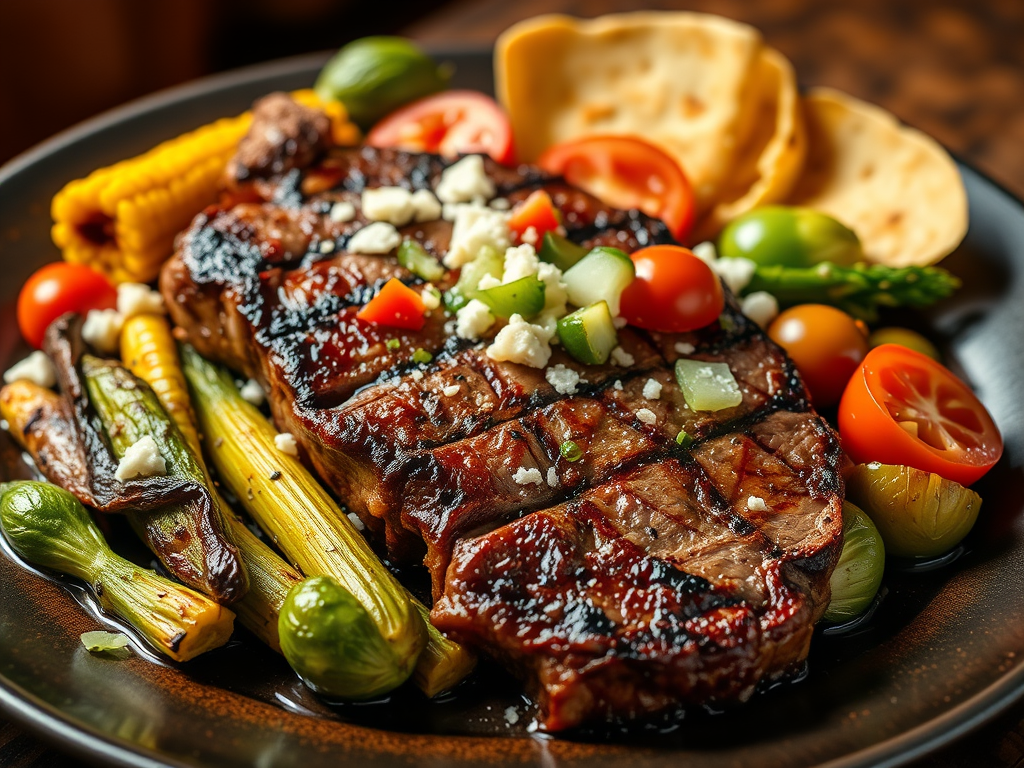 Rib Eye con Verduras a la Parrilla – Las Recetas de Paola